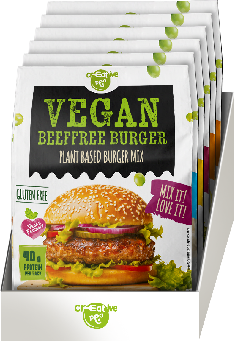 Burger Pea Protein Mix – 8 Pack (Vegan, Gluten-Free & Soy-Free Burger ...