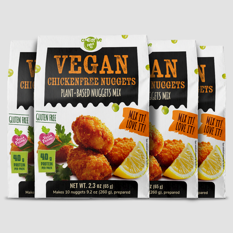 Chicken Nuggets Pea Protein Mix – 4-Pack High Protein Vegan Chicken ...